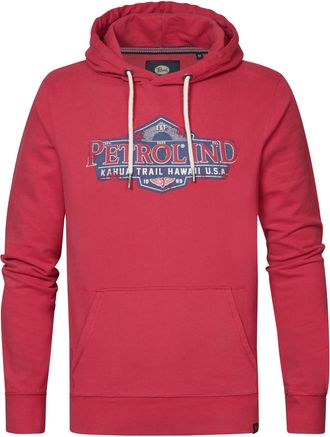 Petrol Industries Herren Sweater Hooded Pullover, Melonenrot, Small