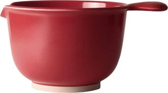 WACA Rührschüssel 2,5L in rot mit Gummiring - standfest & spülmaschinengeeignet - oberflächenhart & formstabil - geschmacksneutral - Melamin-Schüssel Made 