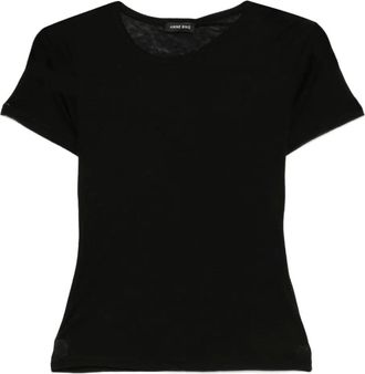 Anine Bing t-shirt Sylvie à col rond - Noir