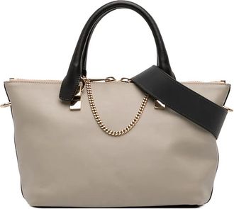 Chlo&eacute; 2010-2025 Small Bicolor Leather Baylee satchel - Braun