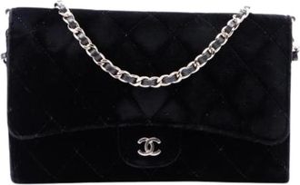 Chanel Portefeuille sur cha&icirc;ne Pre-owned - Femme - Pre-owned - Noir - Taille: ONE Size