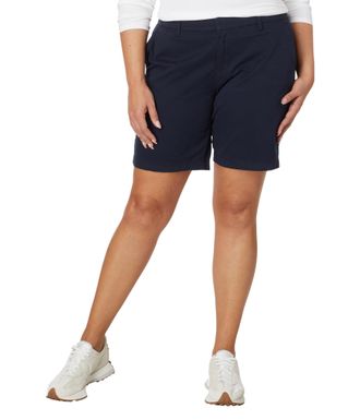 Tommy Hilfiger Damen 22,9 cm Hollywood, Standard-und Übergrößen Lässige Shorts, Marineblau, 44 (2er Pack)