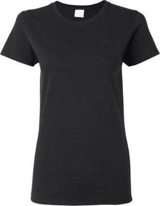 Gildan Lot de 5 T-shirts unis en coton résistant pour femme et fille, disponibles en plusieurs tailles et couleurs - - 36