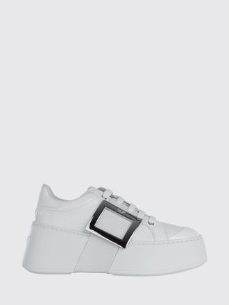Roger Vivier Baskets Viv Skate en cuir de veau avec boucle et semelle plateforme