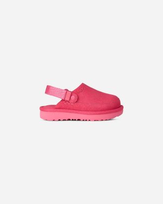 UGG Goldenstar Clog f&uuml;r Kinder in Pink Bloom, Gr&ouml;&szlig;e Wildleder