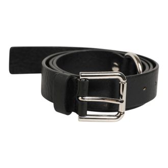 Dolce & Gabbana unisex, Accessoires, Noir, Taille: ONE Size Classic Metal Logo Buckle Belt