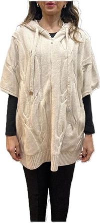 KANGRA Femme, Pulls, Beige, Taille: 38 FR Cardigan Zipp&eacute;