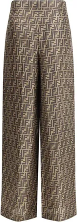 Fendi Womens Brown Silk Casual Pants
