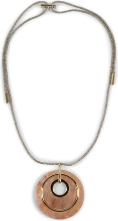 Emporio Armani Femme, Accessoires, Jaune, Taille: ONE Size Collier avec pendentif rond