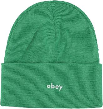 Obey Gr&uuml;ne Gerippte Beanie M&uuml;tze - - Accessories - Herren - Gr&uuml;n - ONE SIZE