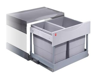 Hailo Abfallsammler 2er TR Swing Einbau M&uuml;lleimer 60.2/30 Raumspar-Tandem-S-plus