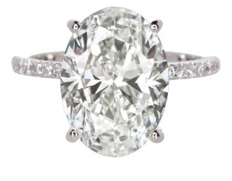 Verde 5ct IGI Certified Lab Grown Oval Cut Diamond Ring