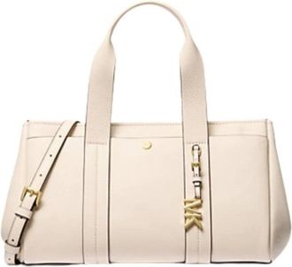 Michael Kors Femme, Sacs, Blanc, Taille: ONE Size Romee Small Pebbled Leather Satchel