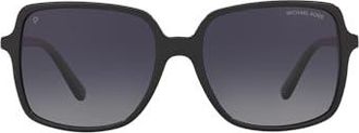 Michael Kors 0MK2098U Lunettes de Soleil, Black/Dark Grey Shaded, 56 Femme