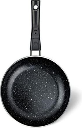 Pensofal Alta Biostone Pfanne mit abnehmbarem Griff, platzsparend, Antihaftbeschichtung, Steinoptik, Durchmesser 28 cm, induktionsgeeignet