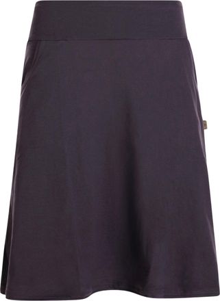 vishes Alternative Bekleidung - Rock Damen Knielang Bio Baumwolle Breiter Bund Jersey R&ouml;cke Basic grau 32