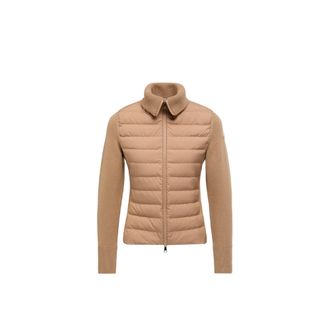 Moncler Moncler Padded Wool Zip-up Cardigan, Women, Beige, Size: Xs