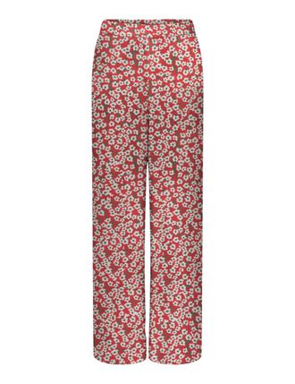 Jacqueline de Yong JdY Damen Jdystar Sezen Life Mw Wide Pant WVN Dia, Mars Red, 44W / 32L EU