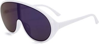 Generic Lunettes De Soleil Sport Surdimensionnées For Hommes, Vacances For Femmes Et Conduite En Plein Air(White)