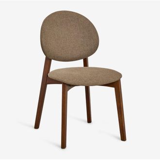 Sklum Sklum - Chaise de salle à manger en bois et tissu Yamena