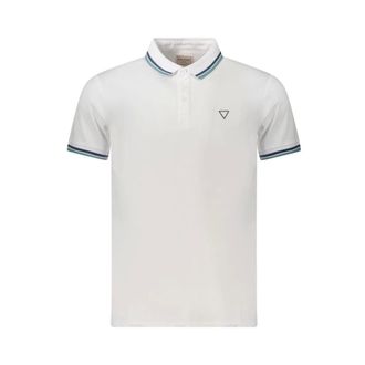 Guess Homme, Tops, Blanc, Taille: XL Polo Homme en Coton Blanc