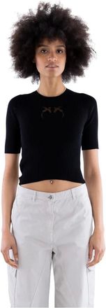 Pinko Pinko, Femme, Pulls, Noir, Taille: 38 FR T-shirt Tritone