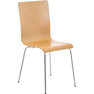 Clp Chaise en bois avec pi&egrave;tement en m&eacute;tal pepe Nature