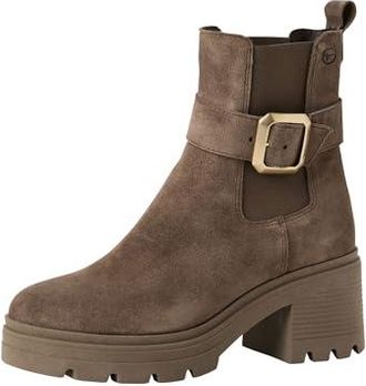 Tamaris Femme Damen Boot Heel 1-25433-45 Bottine, Taupe, 40 EU