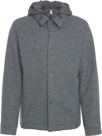 Woolrich Homme, Vestes, Gris, Taille: M Veste à Capuche Moderne Grigio Aw25