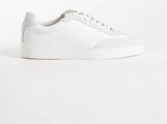 Noak baskets &agrave; lacets fabriqu&eacute;es au Portugal en m&eacute;lange cuir et daim blanc