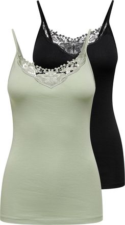 Only ONLKIRA Life LACE Singlet 2PACK NOOS