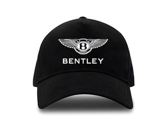 Generico Casquette noire pour fans Bentley Auto - Logo blanc - Coton Eco, Noir, Taille Unique