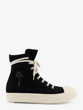 Rick Owens Denim sneakers with side embroidered logo - DRKSHDW - gender_Man