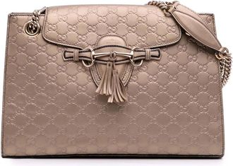 Gucci Hobo Bags - Large Guccissima Emily Shoulder Bag - Gr. unisize - in Gold - für Damen