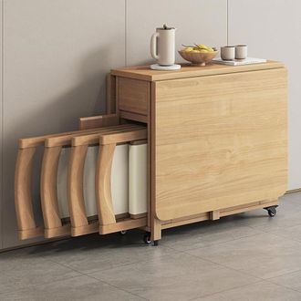 Generic Esszimmer Ausziehbarer Klapptisch Multifunktional Platzsparend Klapptische for Zuhause, Wohnzimmer, Restaurant Mobiler K&uuml;chentisch(Natural)