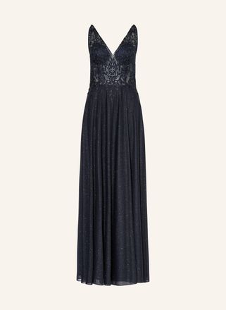 Vera Mont Vm Vera Mont Abendkleid Mit Glitzergarn Und Spitze blau