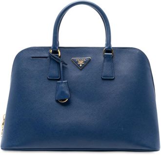 Prada Hobo Bags - Large Saffiano Lux Promenade Satchel - Gr. unisize - in Blau - für Damen