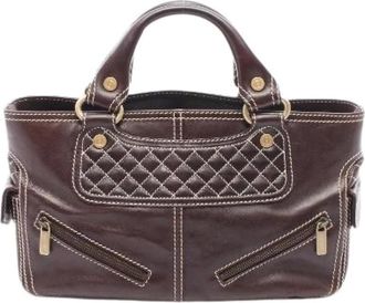 Celine Pre-owned Cuir sacs-celine - Femme - Pre-owned - Brun - Taille: ONE Size