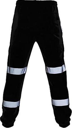 Generic Pantalon de travail haute visibilité pour homme, pantalon haute visibilité réfléchissant avec plusieurs poches, taille élastique et poignets de chevil