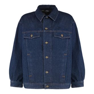 A.P.C. A.p.c., Homme, Vestes, Bleu, Taille: L Veste Elvis