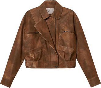 Isabel Marant Lederjacke - Braun