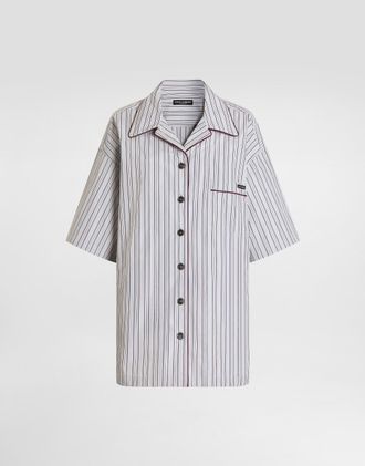 Dolce & Gabbana Striped Poplin Shirt - Frau Blusen Und Tops Mehrfarbig 40