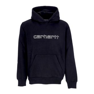 Carhartt Work in Progress Schwarzes Kapuzen-Sweatshirt mit K&auml;ngurutasche - - Sweatshirts & Hoodies - Herren - Schwarzk - M