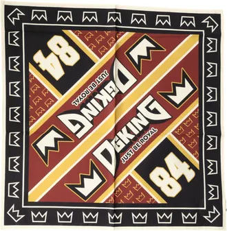 Dolce & Gabbana Multicolor Dg King Square Foulard Men 50.5cm X 50cm Scarf
