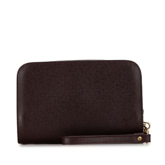 Louis Vuitton Brown Taiga Baikal Clutch