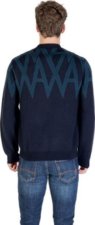 A|X Armani Exchange Geometric Zigzag Jacquard Sweater - Black