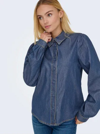 Only Langarmbluse ONLLINA (1-tlg) Drapiert/gerafft