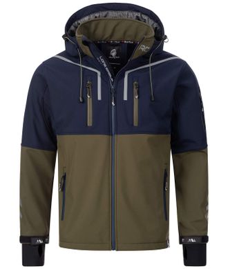 Rock Creek Herren Softshell Jacke Outdoor Jacke Windbreaker Übergangsjacke Anorak Kapuze Regenjacke Winterjacke Herrenjacke Jacket H-222 Navy 2XL