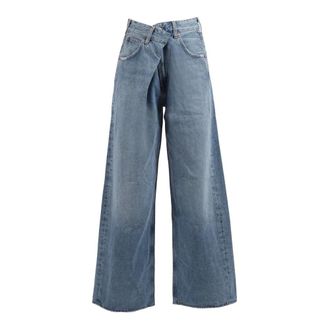 A Gold E Jeans mit Bundfalten-Detail - - Jeans - Damen - Blau - W26