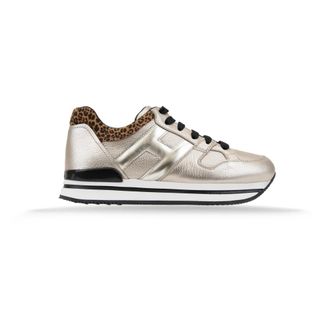 Hogan Leopardenmuster Schn&uuml;r Damen Sneakers - - Shoes - Damen - Gelb - 34 1/2 EU